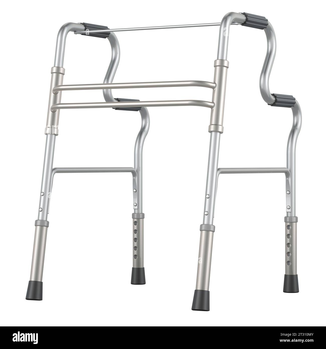 Aluminium Walking Frame. Adjustable Height Walker with Anti-Slip Feet ...