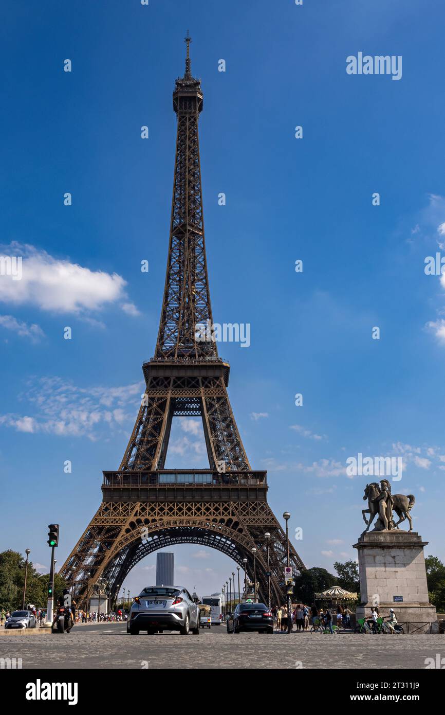 Eiffel Tower, taken from below-Paris-France-Europe Stock Photo - Alamy