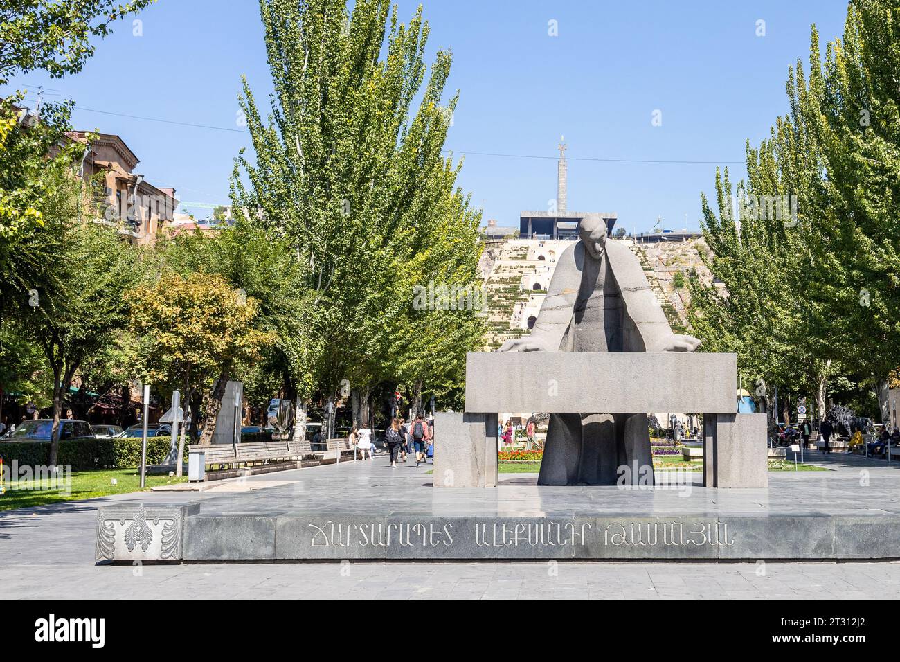 Yerevan, Armenia - September 14, 2023: Monument to Alexander Tamanyan ...