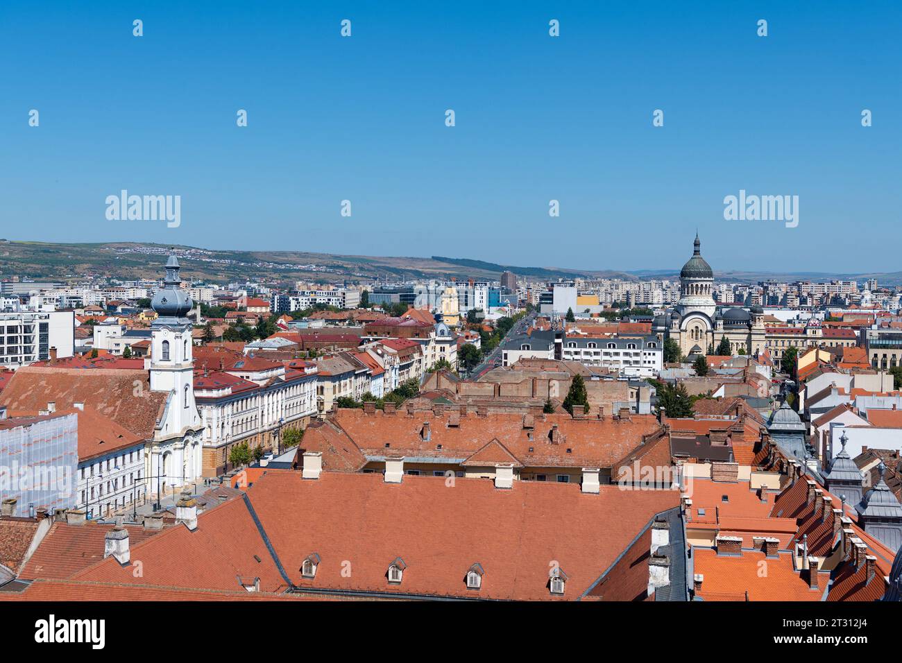 Cityscape of Cluj-Napoca (Romania) including the Dormition of the ...