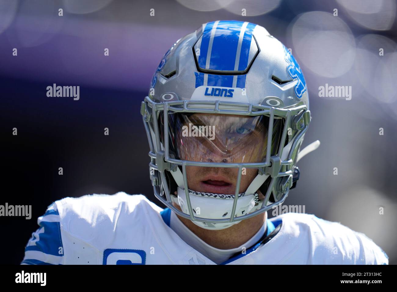 Detroit Lions linebacker Alex Anzalone is seen before an NFL football ...