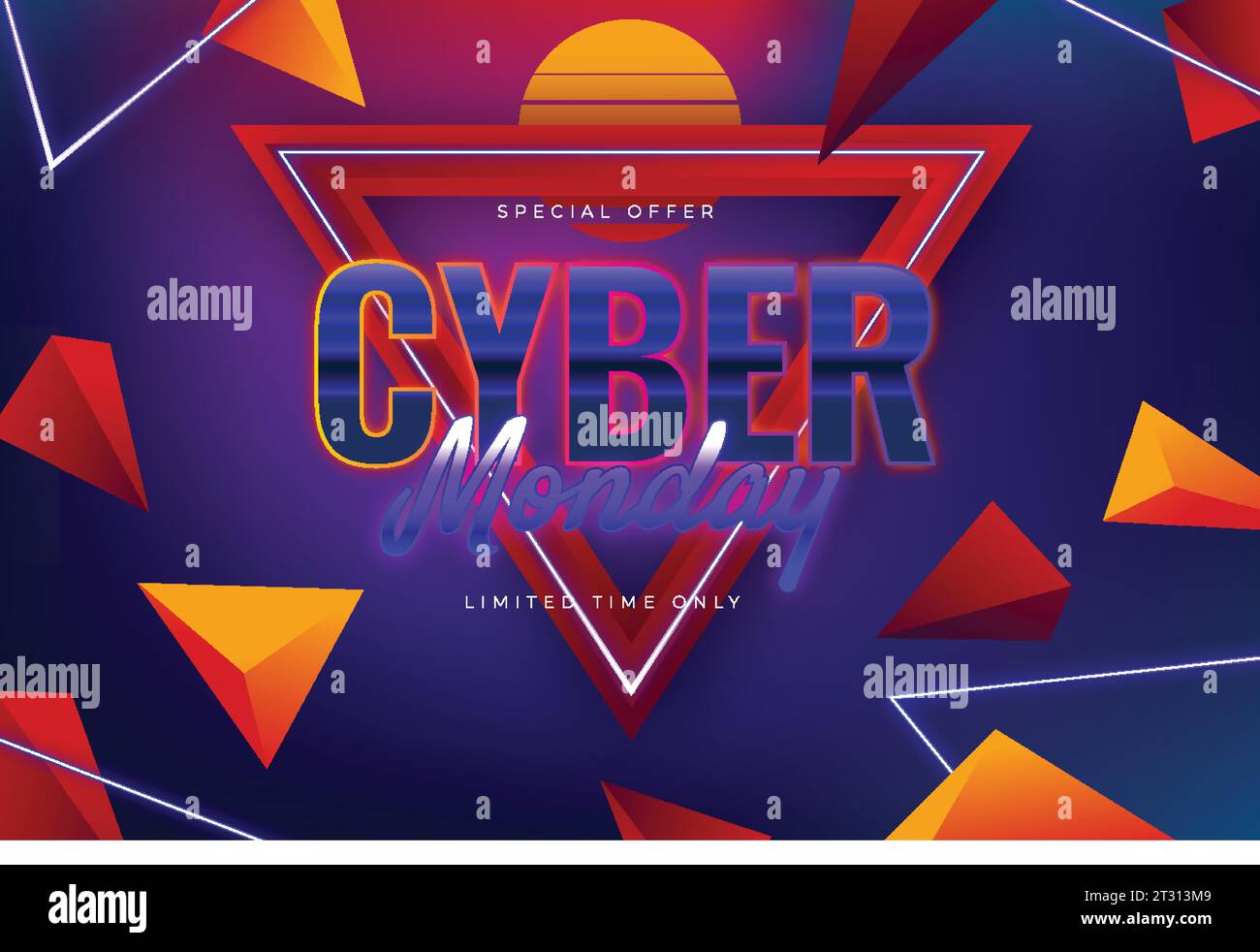 gradient cyber monday background design vector illustration Stock ...