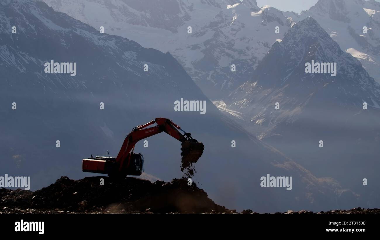 Mining industry concept. Creative. Quarry, opencast mining, ore ...