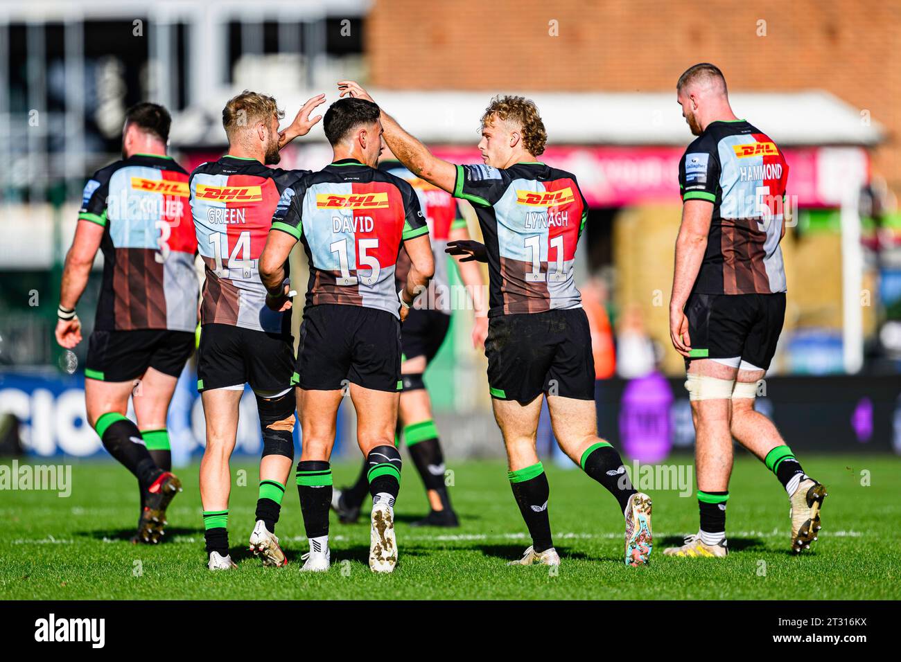 LONDON, UNITED KINGDOM. 22nd, Oct 23. Louis Lynagh of Harlequins ...