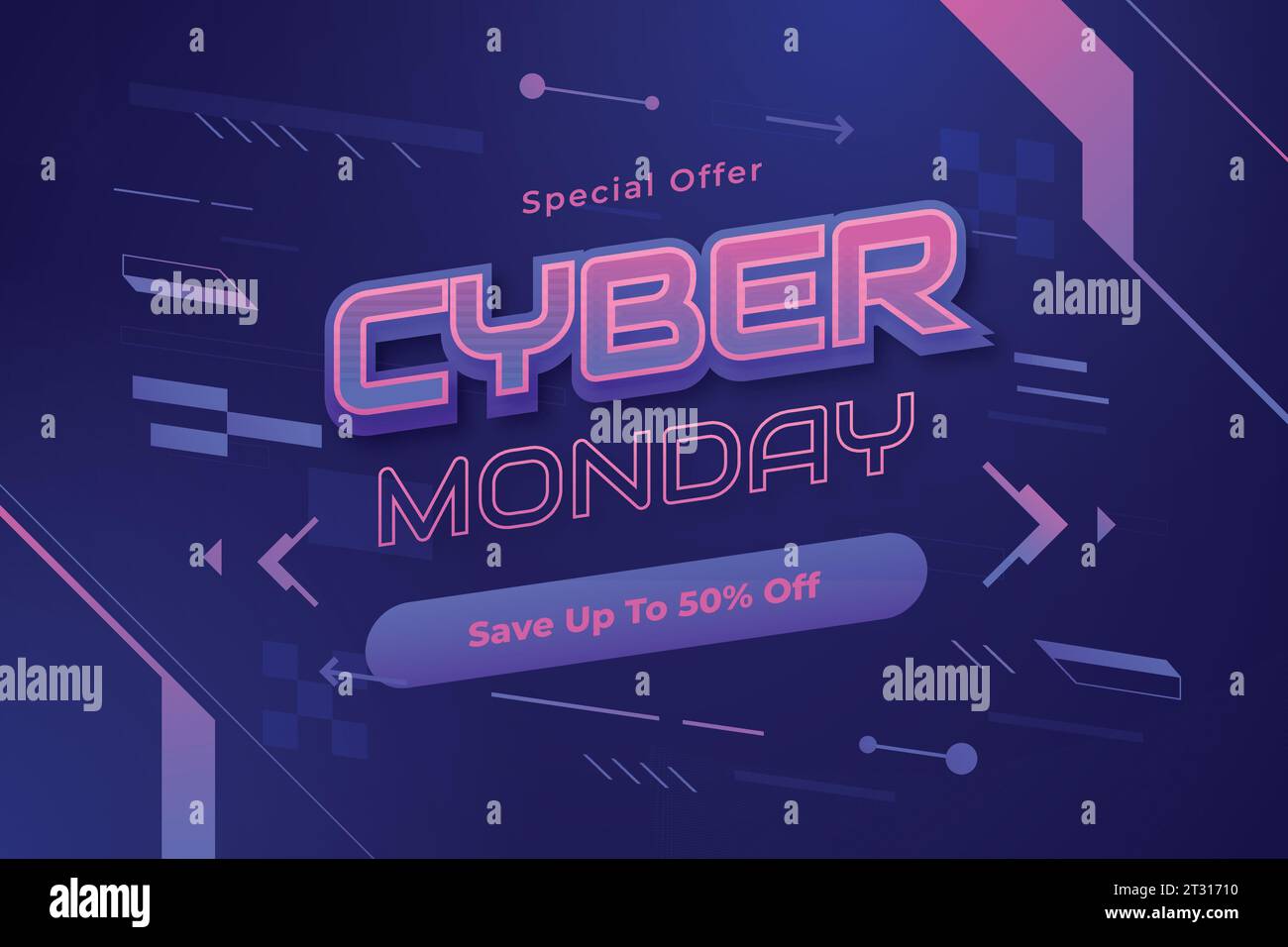 gradient cyber monday background design vector illustration Stock ...