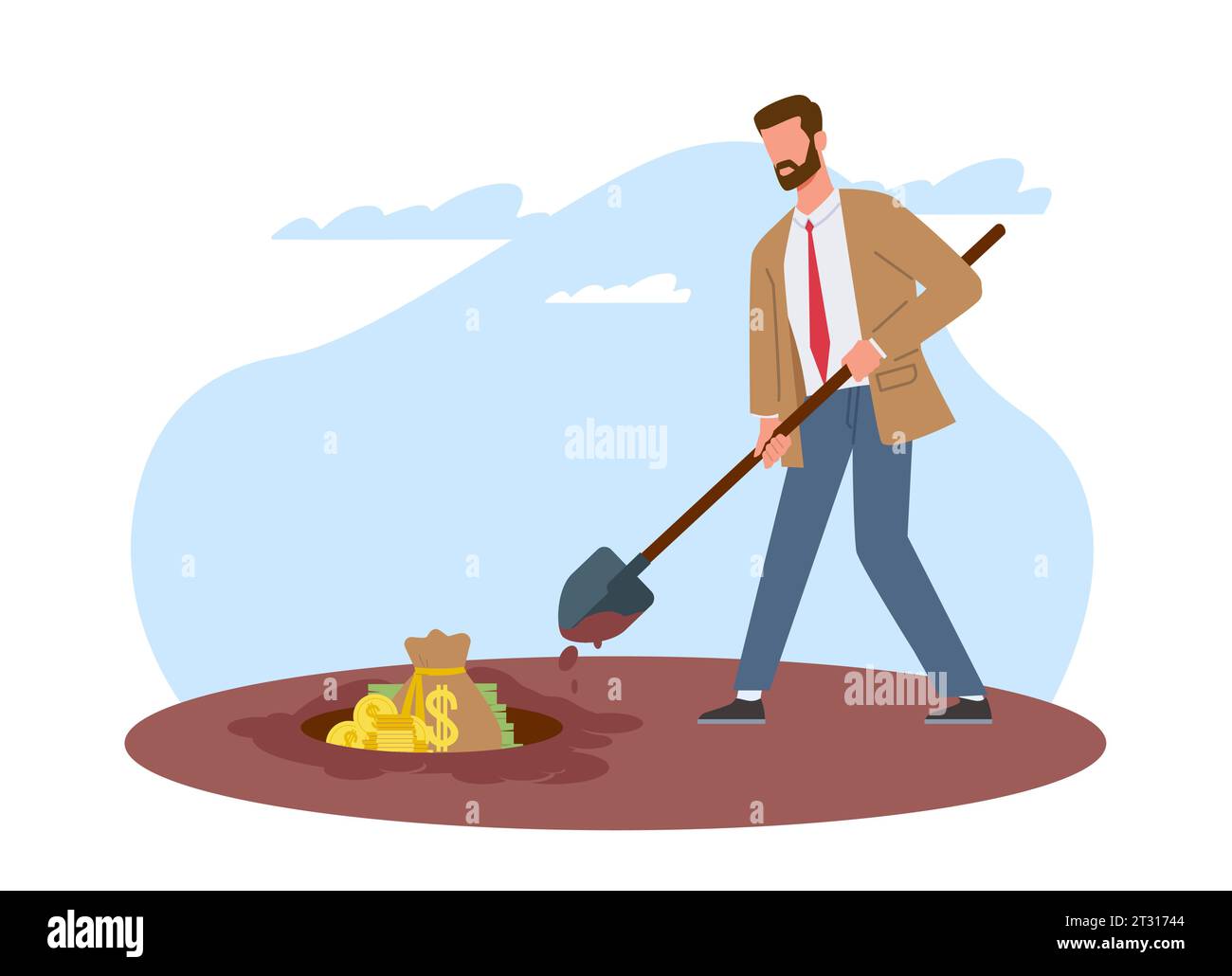 Burying Stock Vector Images - Alamy