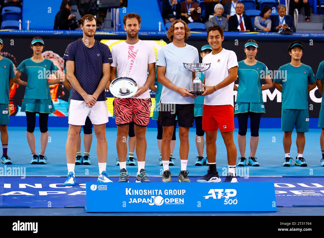 Tokyo, Japan. 22nd Oct, 2023. (R to L) Winners Rinky HIJIKATA (AUS) and ...