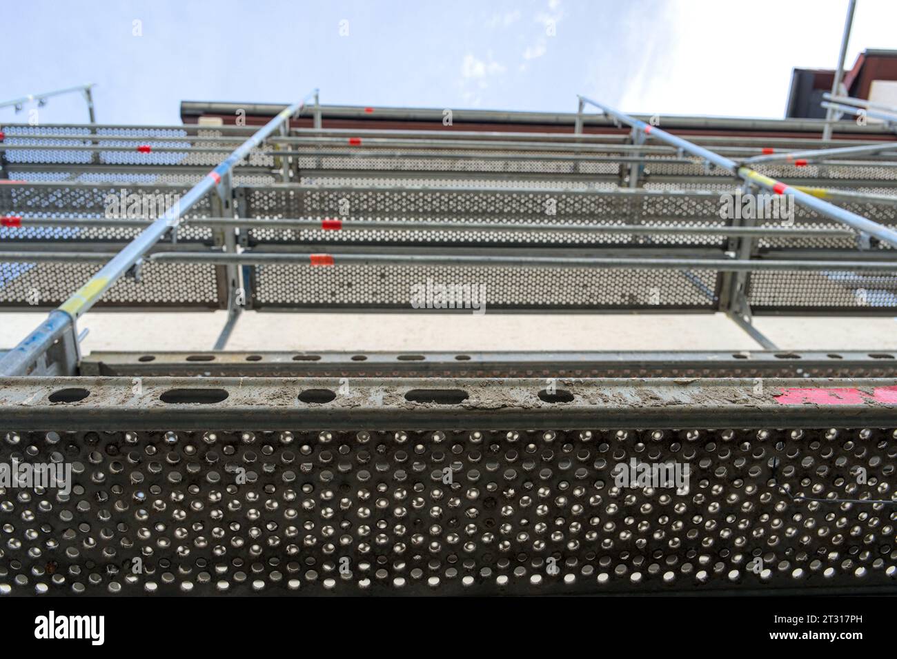 details of metal parts of a scaffold for a construction site Stock ...