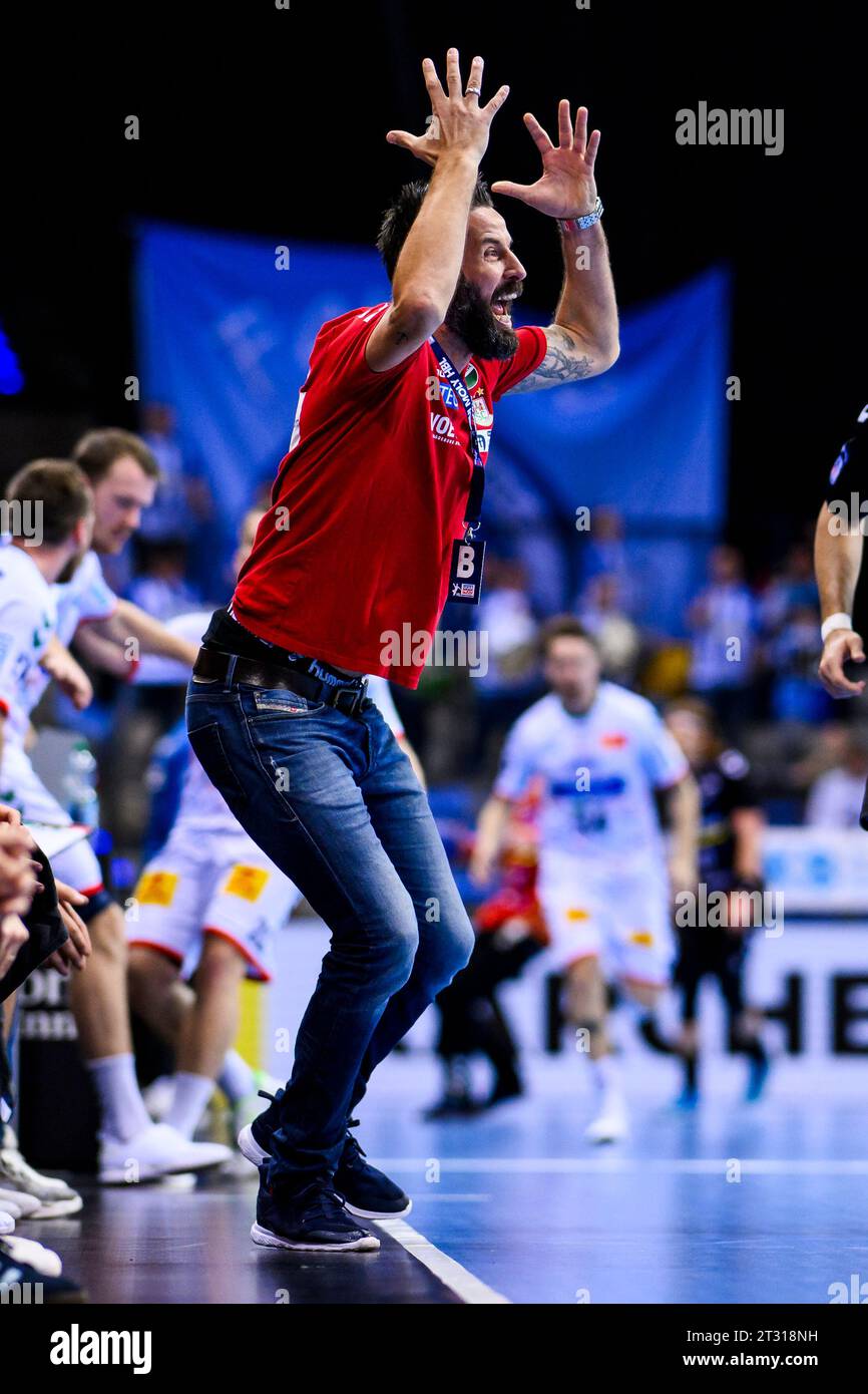 Stuttgart, Germany. 22nd Oct, 2023. Handball: 1st Bundesliga, men, 2023 ...