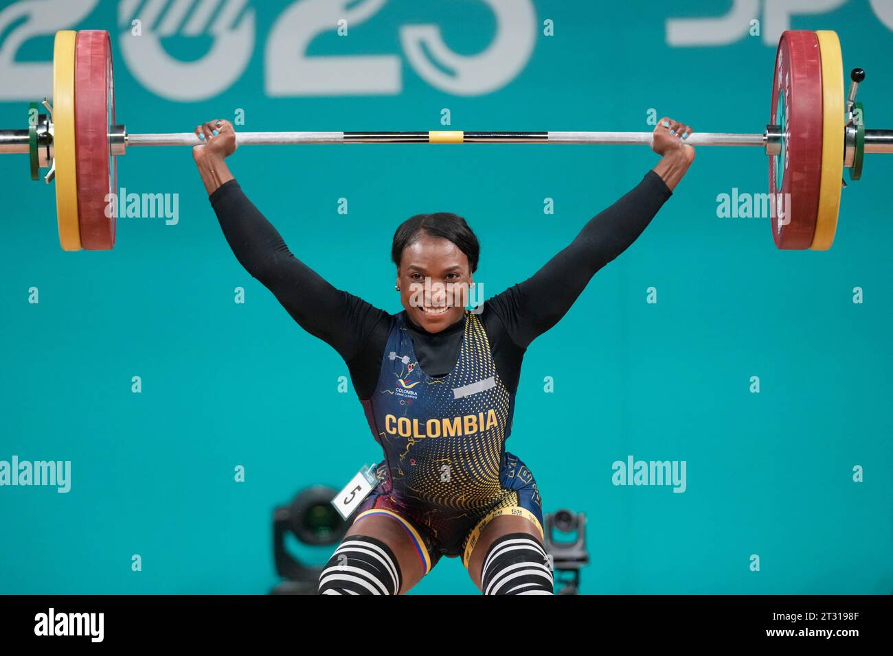 Colombia's Yenny Alvarez competes in the women's weightlifting 59Kg at ...