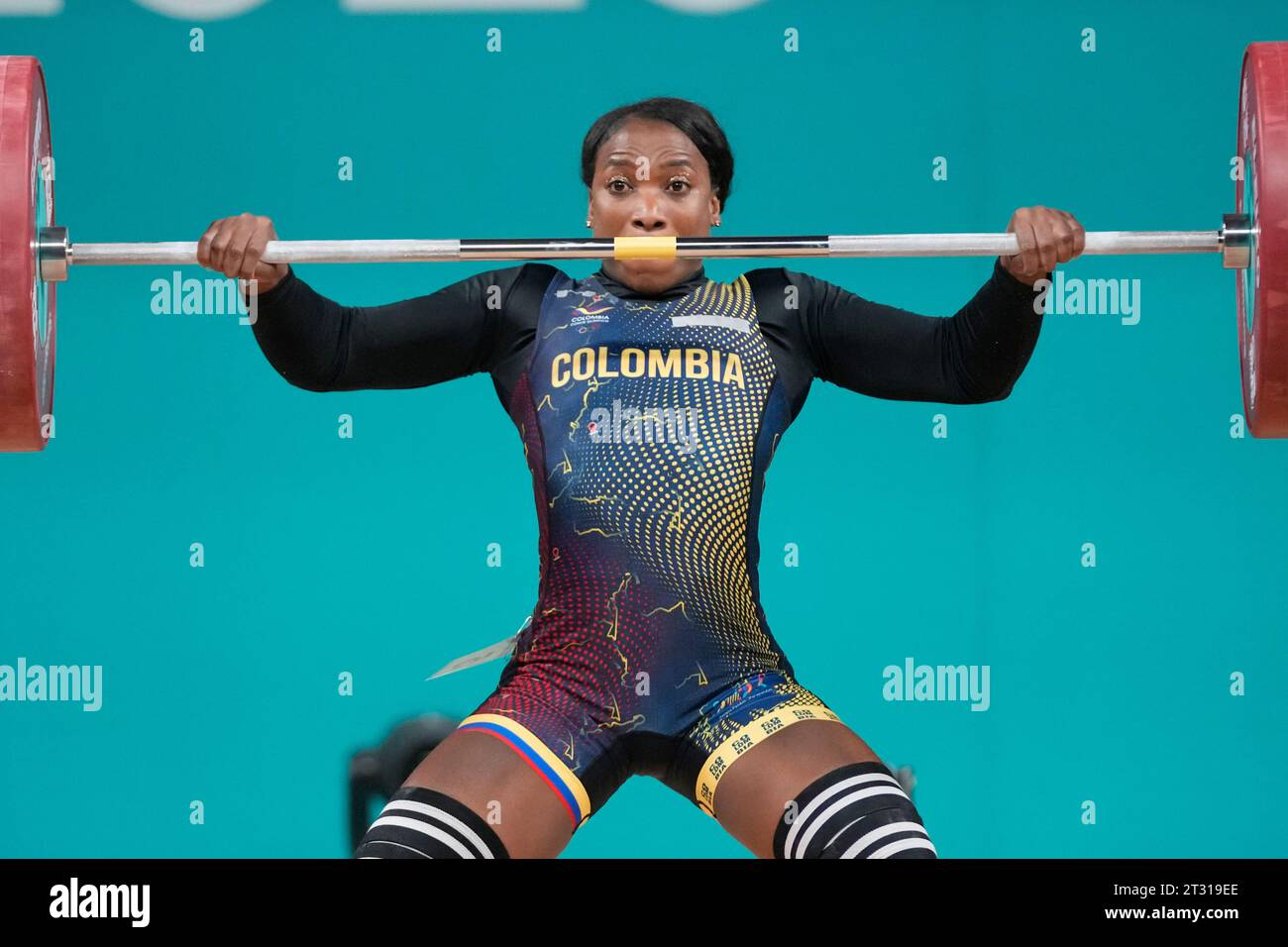 Colombia's Yenny Alvarez competes in the women's weightlifting 59Kg at ...