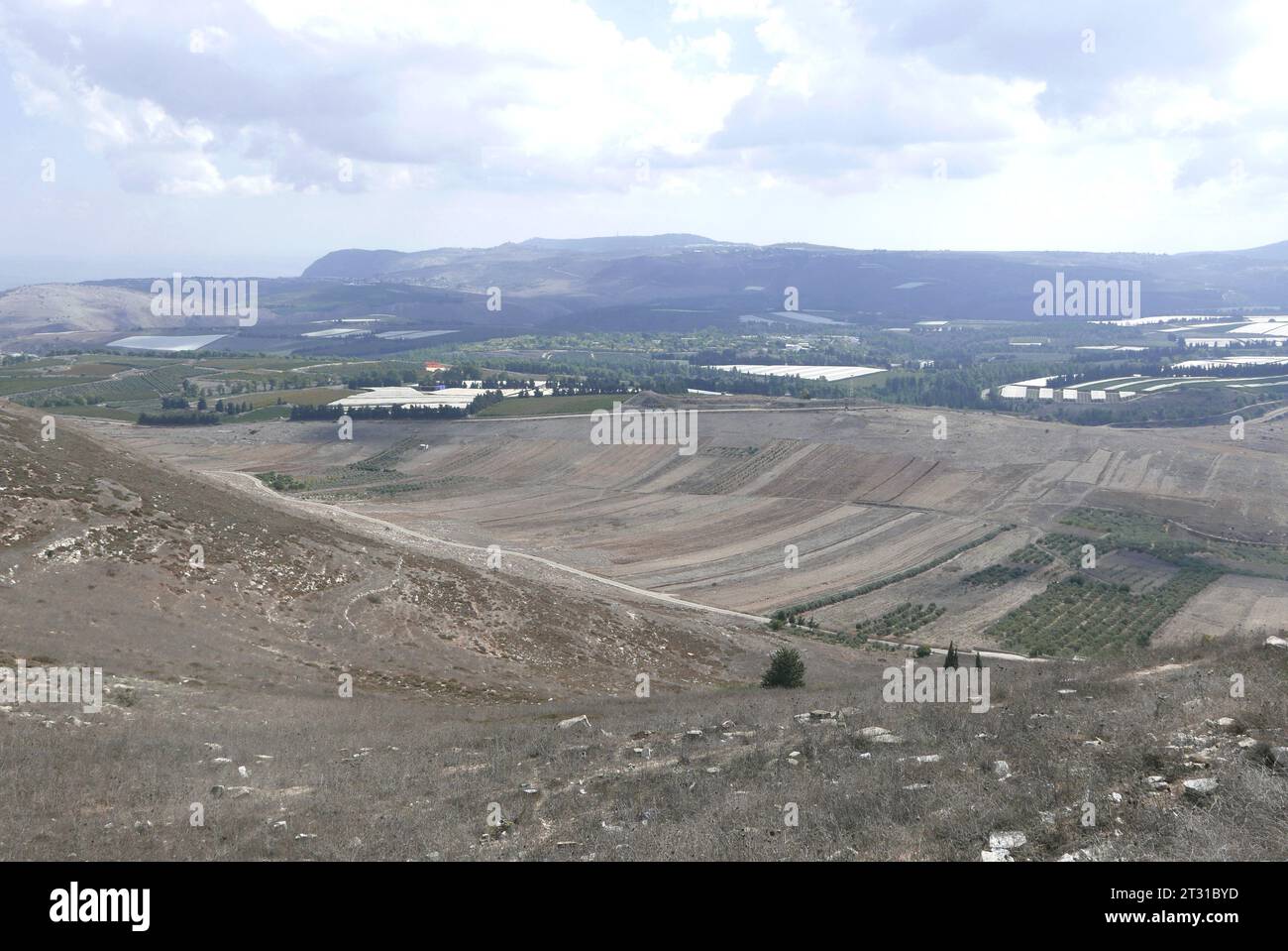 Lebanon-Israel border seen from Maroun al Ras, Lebanon, October 20 2023 ...