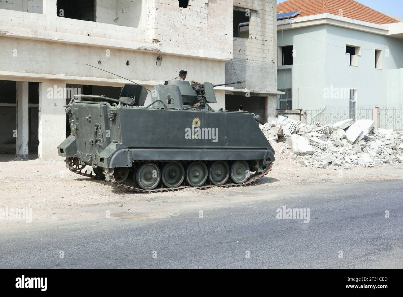 Maroun Al Ras, Lebanon. 20th Oct, 2023. Lebanese Army's tank seen at ...