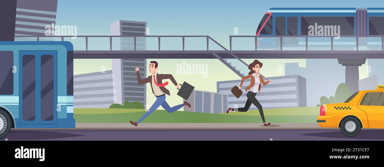 Active businessman. Running boss or managers with suitcases exact ...