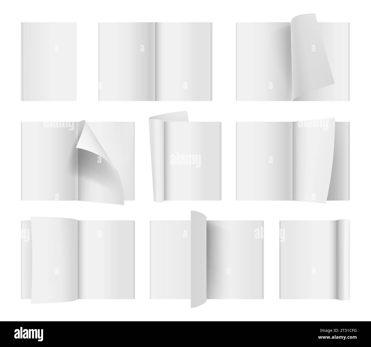 Magazine mockup. Empty business brochure pages with place for your ...