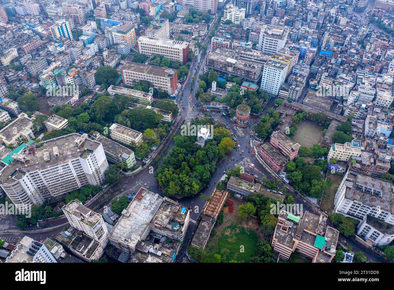 Aerial view of old Dhaka during a government-imposed lockdown in Dhaka ...
