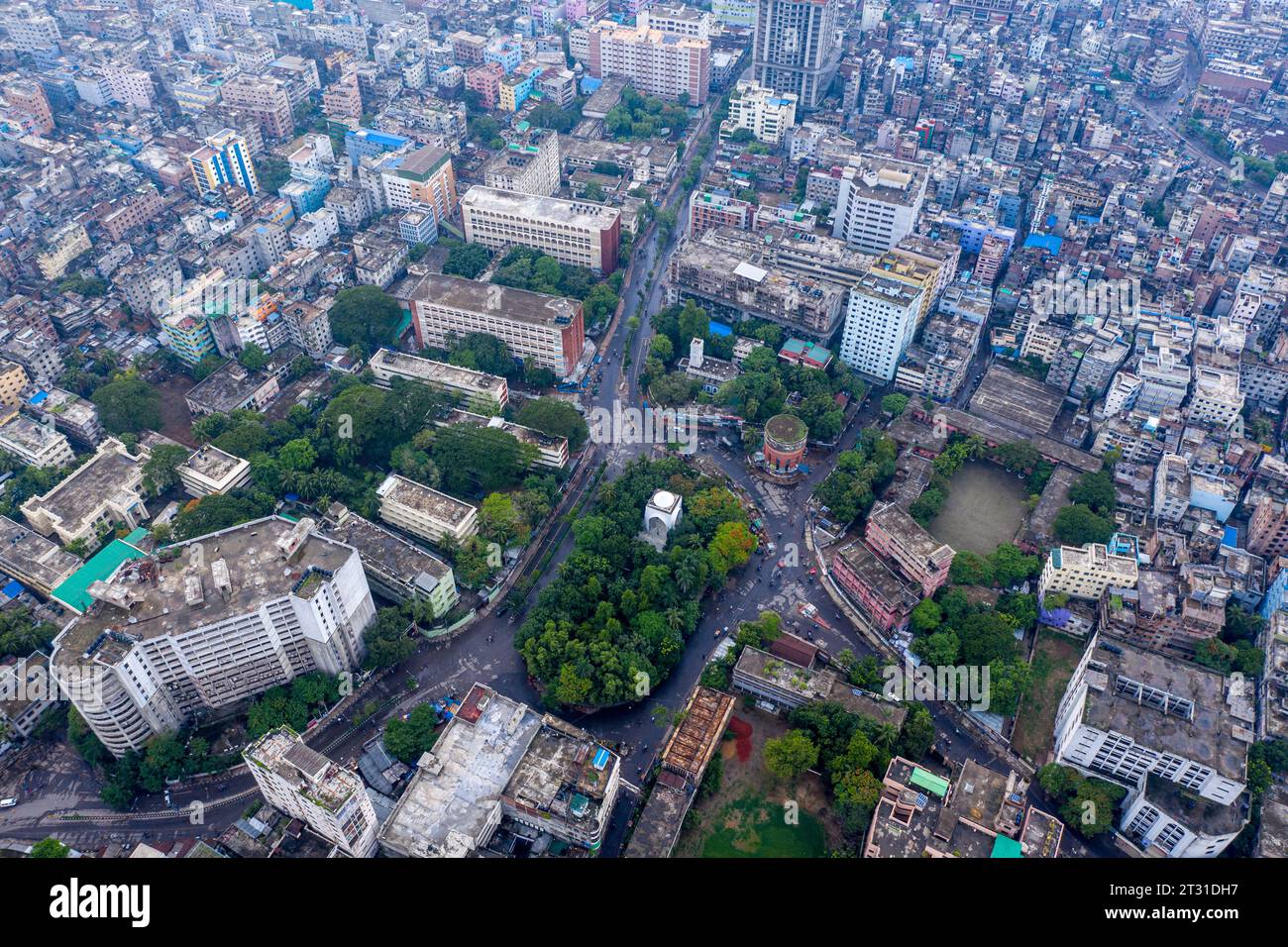 Aerial view of old Dhaka during a government-imposed lockdown in Dhaka ...
