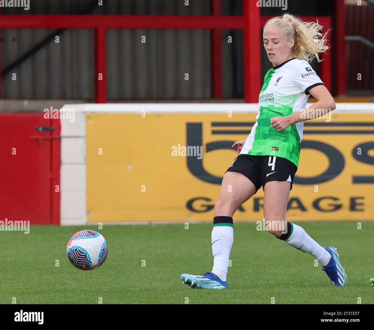 Dagenham, UK. 22nd Oct, 2023. Grace Fisk of Liverpool Women during THE ...