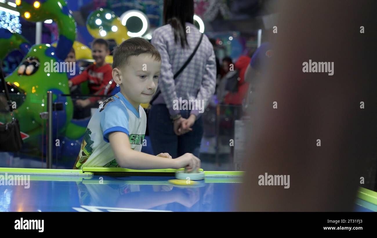 Serbia, Belgrade - Jule 18, 2023: Children's entertainment. Clip. Small ...