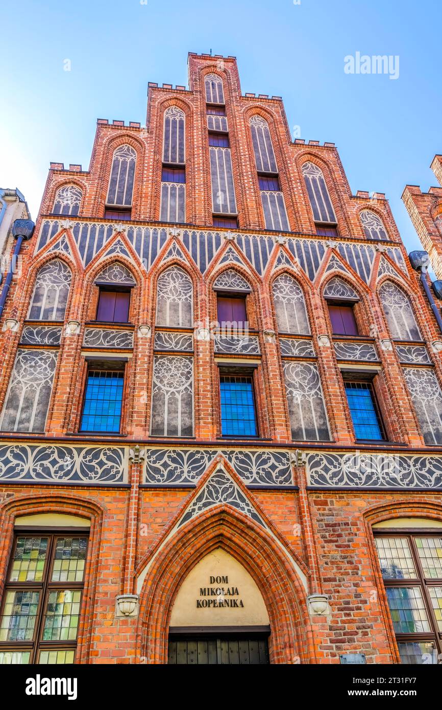 Copernicus House Facade Torun Poland. Birthplace in 1453 of Nicolaus ...