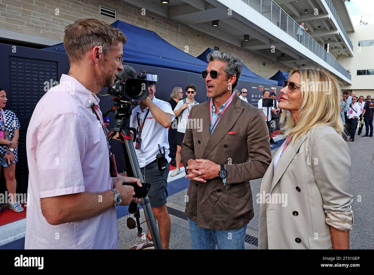 Austin, USA. 22nd Oct, 2023. Jenson Button (GBR) Sky Sports F1 ...