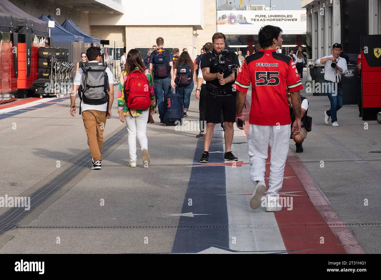 October 22, 2023: Carlos Sainz (55) with Scuderia Ferrari Racing ...