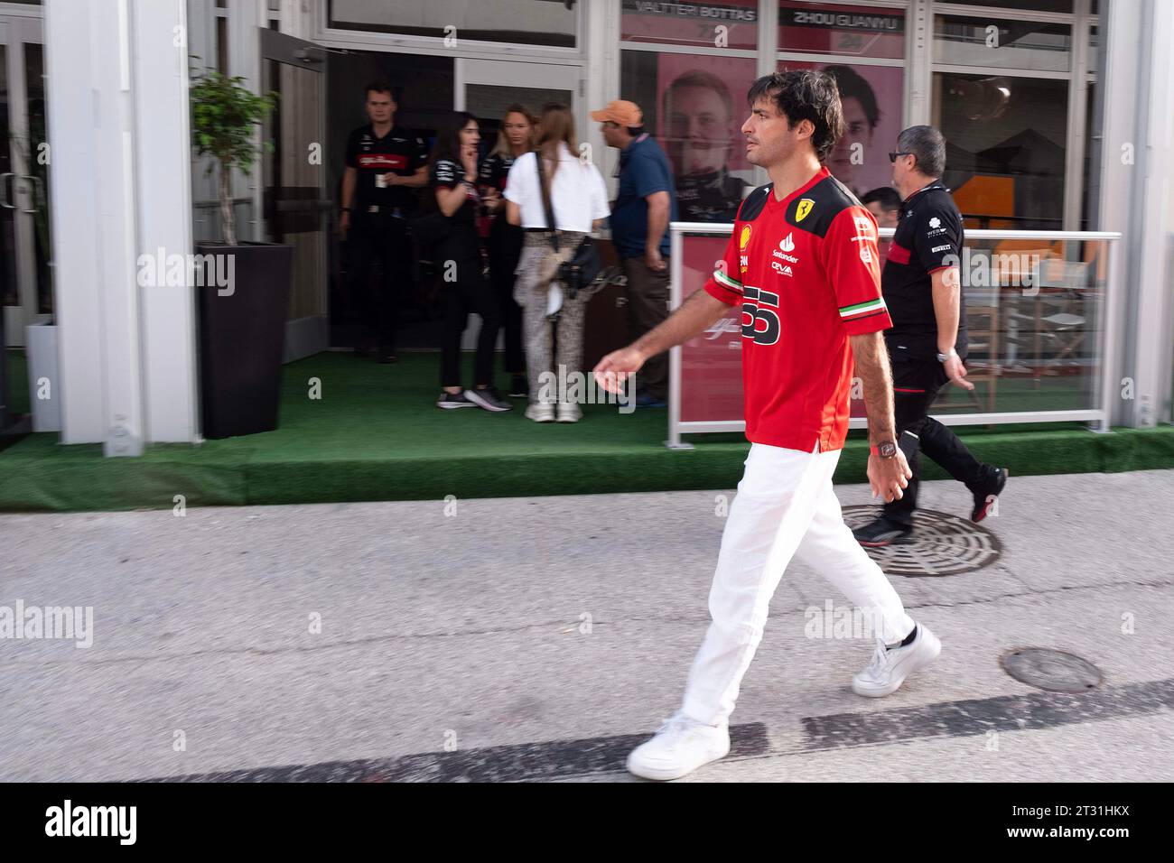 October 22, 2023: Carlos Sainz (55) with Scuderia Ferrari Racing ...