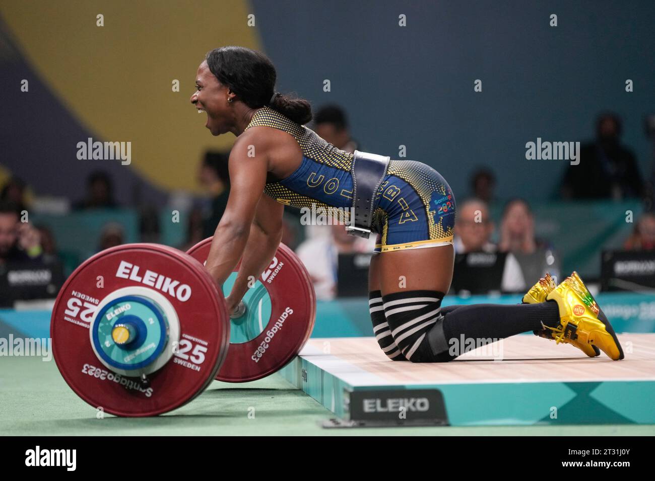 Colombia's Yenny Alvarez reacts after failing her last attempt in the ...