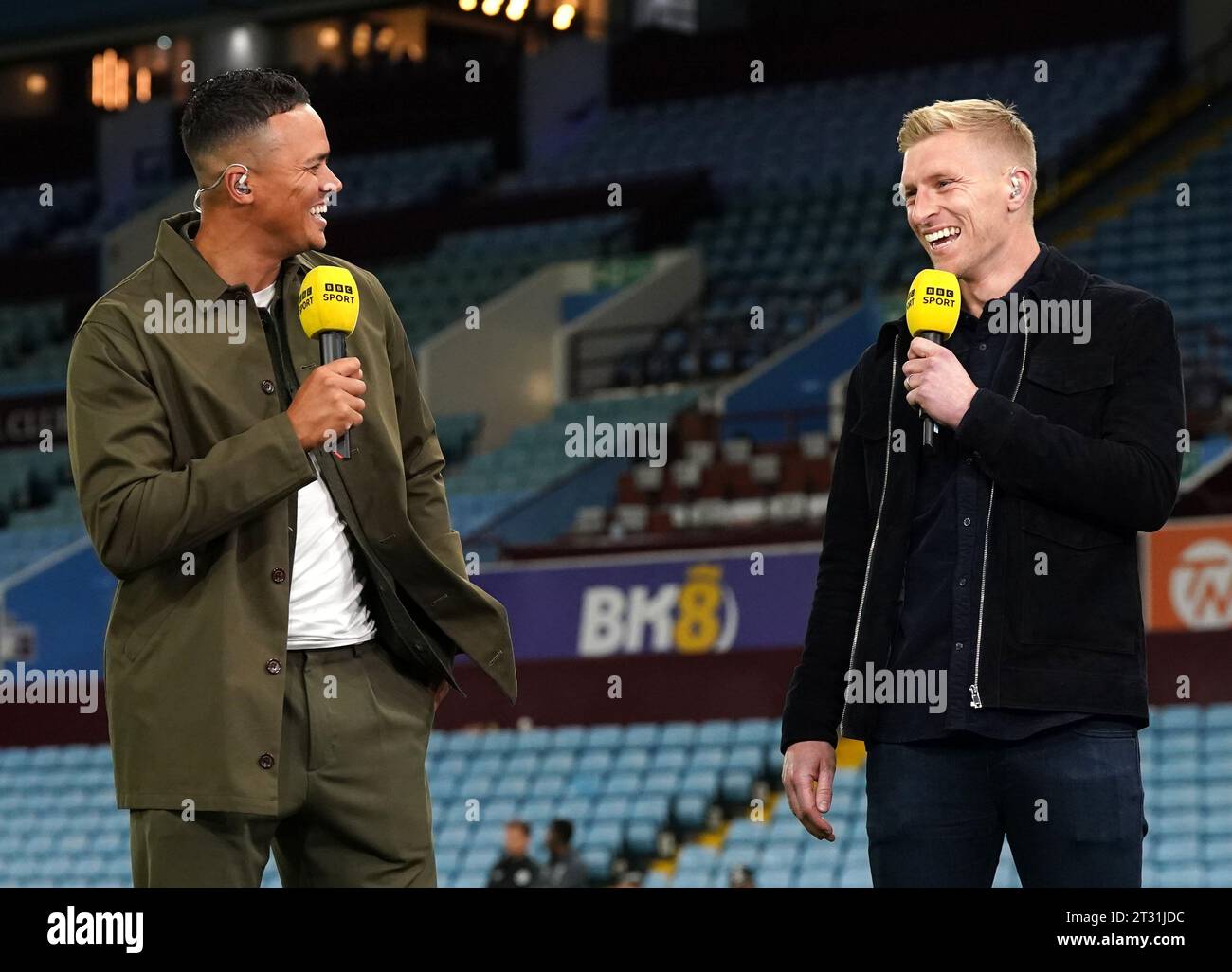 BBC Sport presenters Jermaine Jenas and Ben Mee following the Premier ...