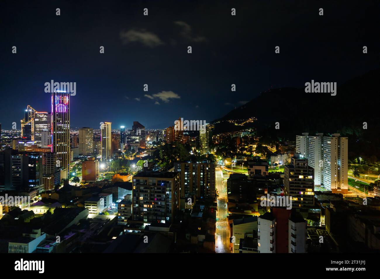 Bogota, Colombia - January 23, 2023: Panoramic night view of ...