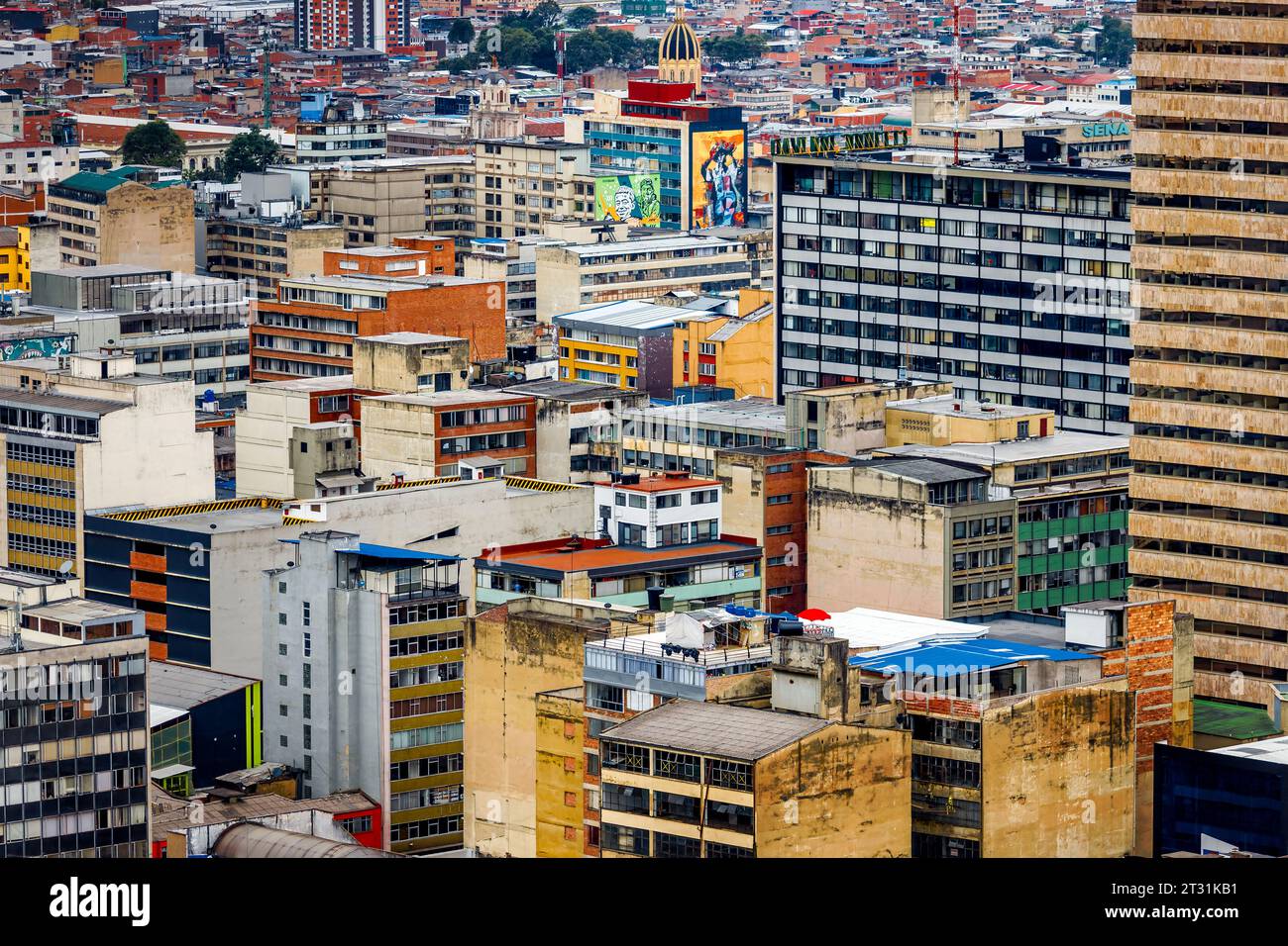 Aerial view of buildings in Bogota, Colombia Stock Photo - Alamy