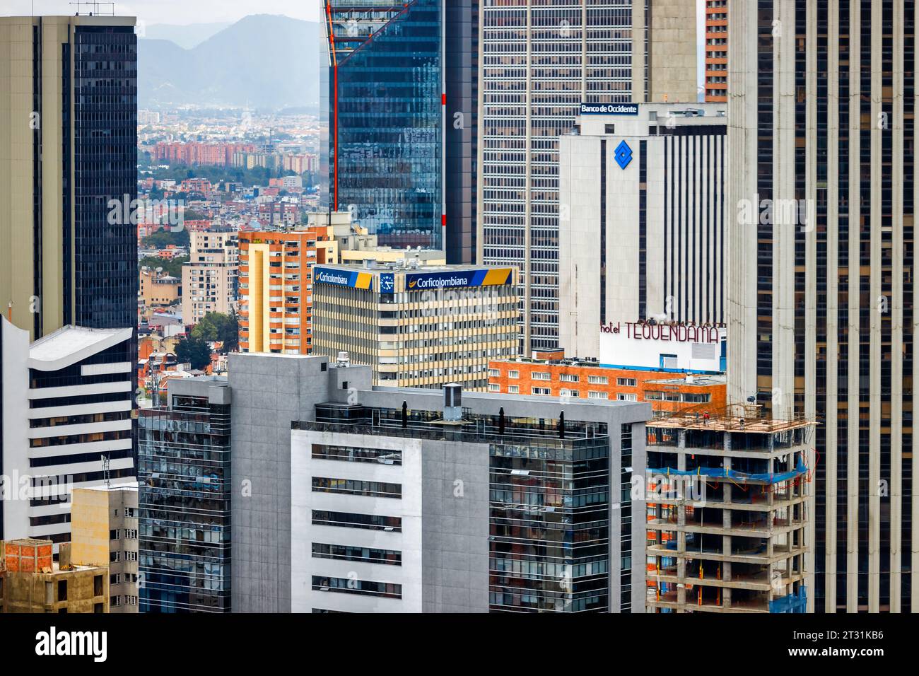 Bogota, Colombia - January 23, 2023: View of buildings of the financial ...