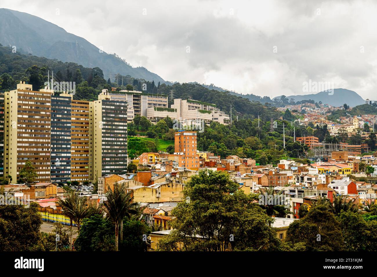 Residential buildings in the historic district of Bogota, Colombia ...