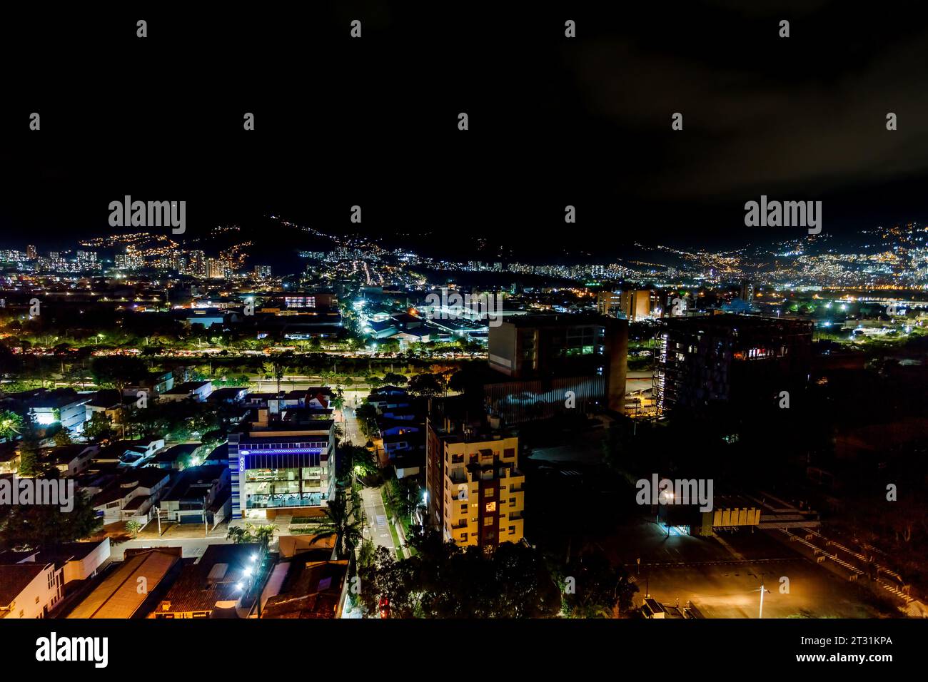 Cityscape of medellin at night hi-res stock photography and images - Alamy
