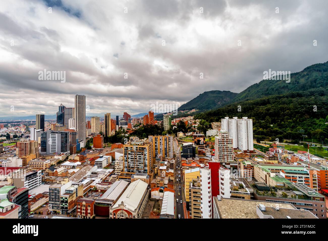 Bogota, Colombia - January 23, 2023: Panoramic view of the financial ...