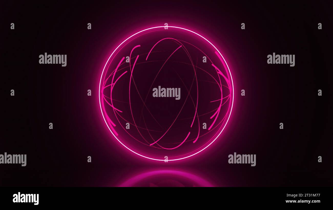 Magic lines sphere. Computer generated 3d render Stock Photo - Alamy