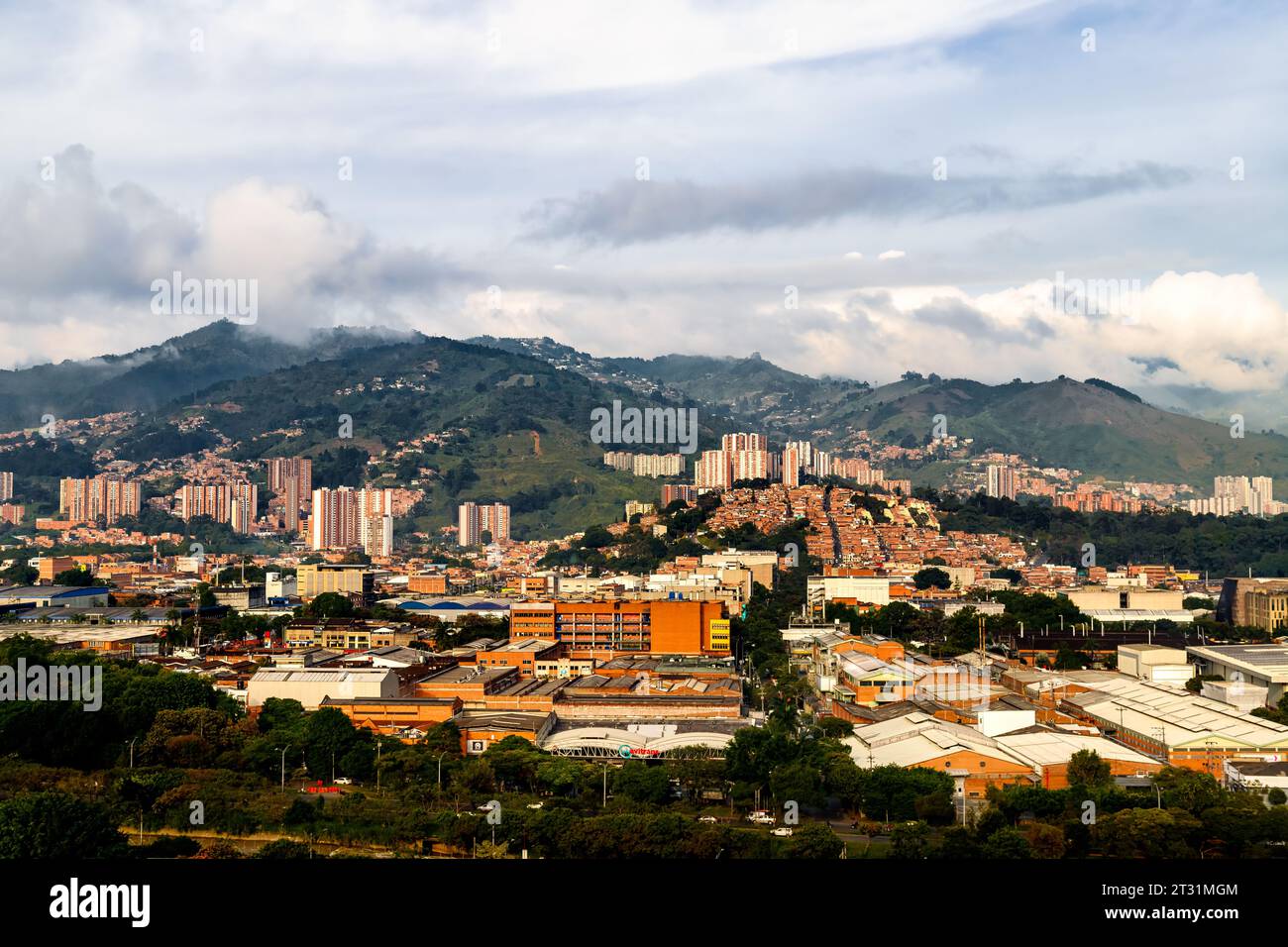 Panoramic sunrise view in Medellin, Colombia Stock Photo - Alamy