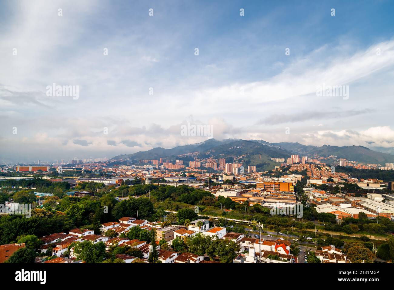 Panoramic sunrise view in Medellin, Colombia Stock Photo - Alamy