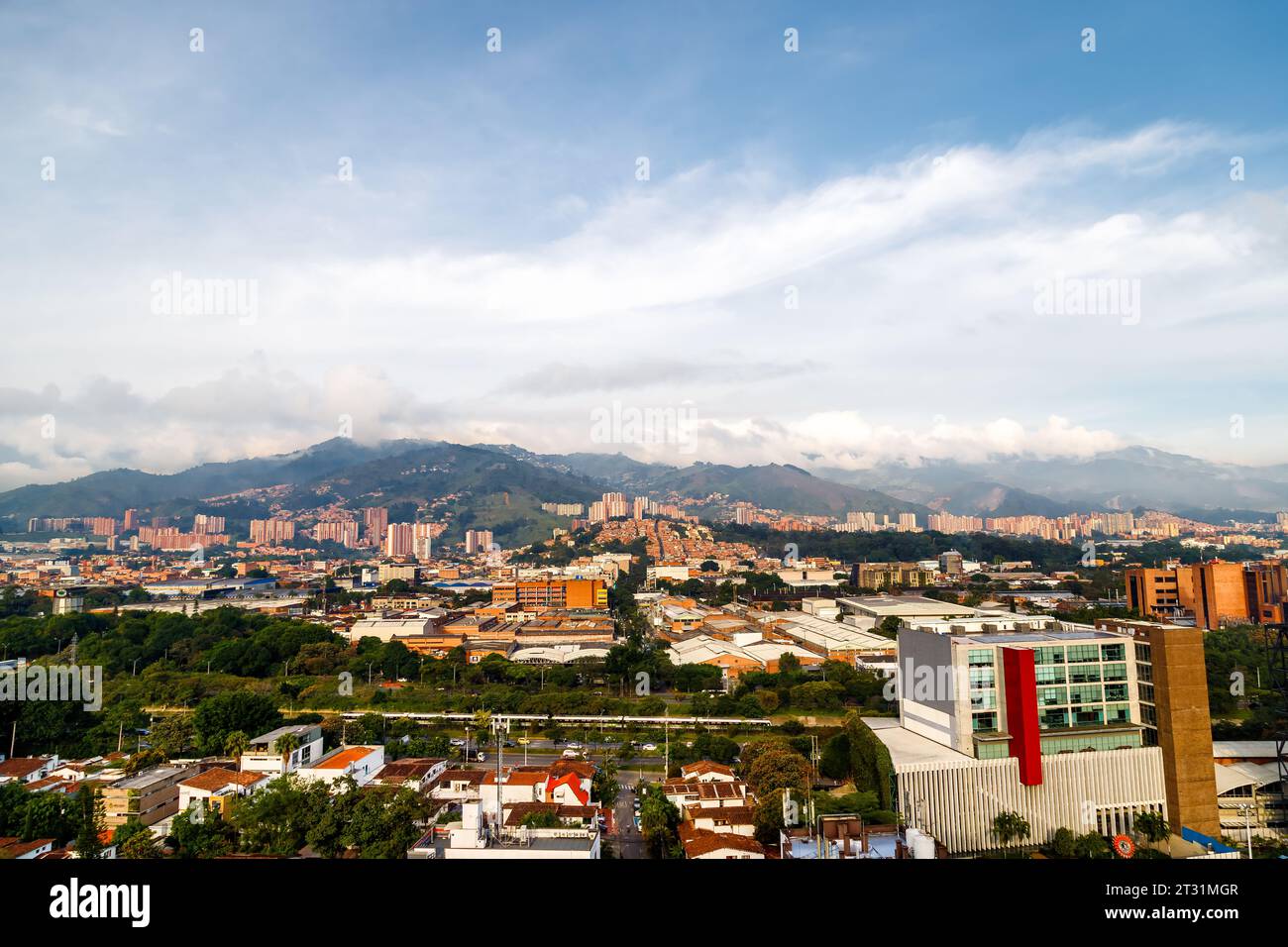 Panoramic sunrise view in Medellin, Colombia Stock Photo - Alamy