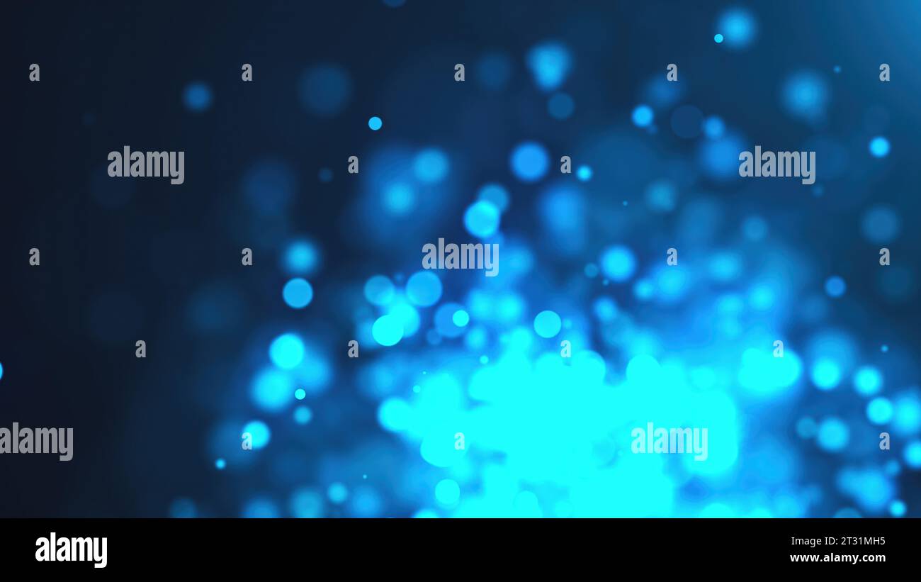 Blue bokeh particles. Computer generated 3d render Stock Photo - Alamy