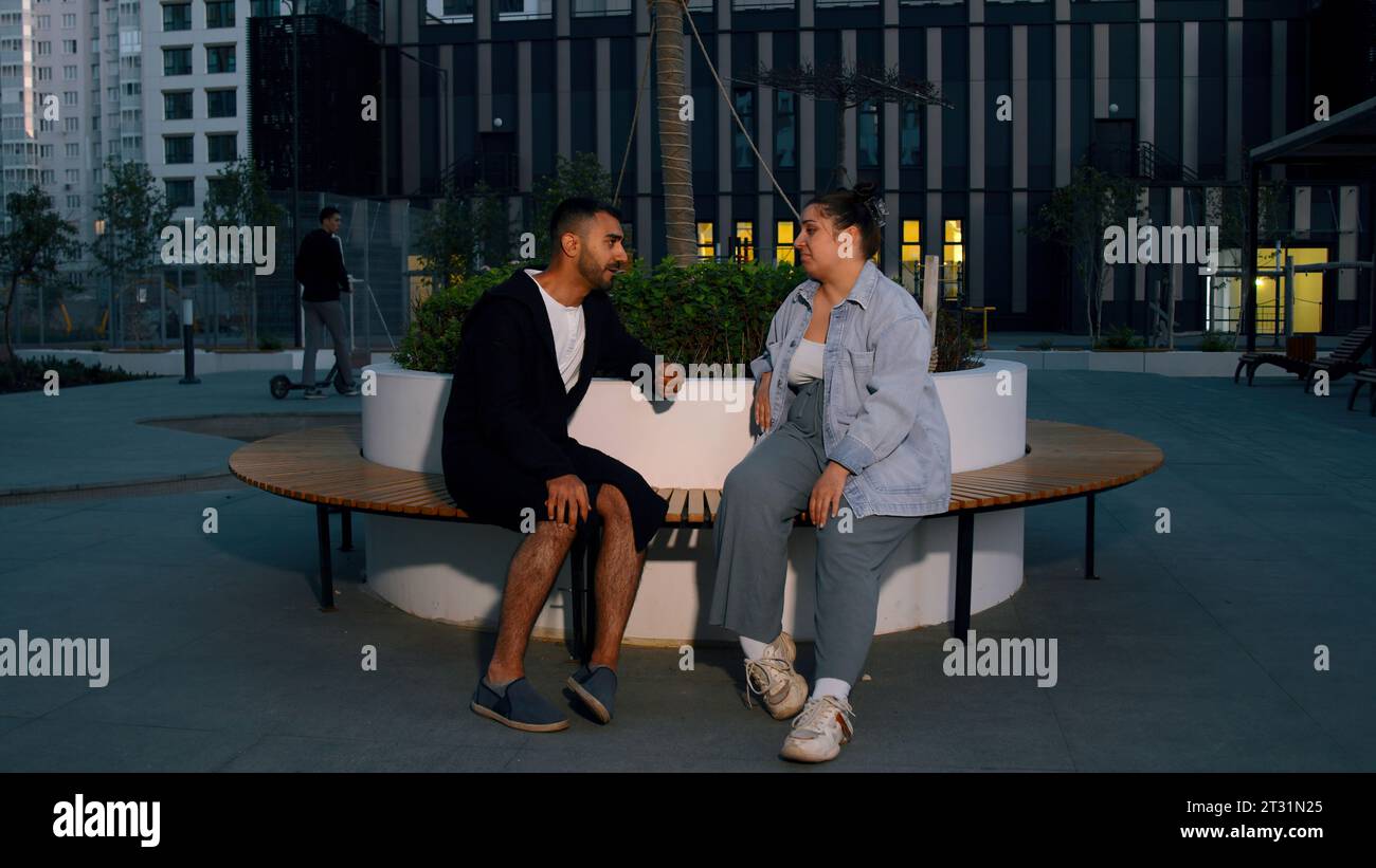 Male friends talking concert hi-res stock photography and images - Alamy