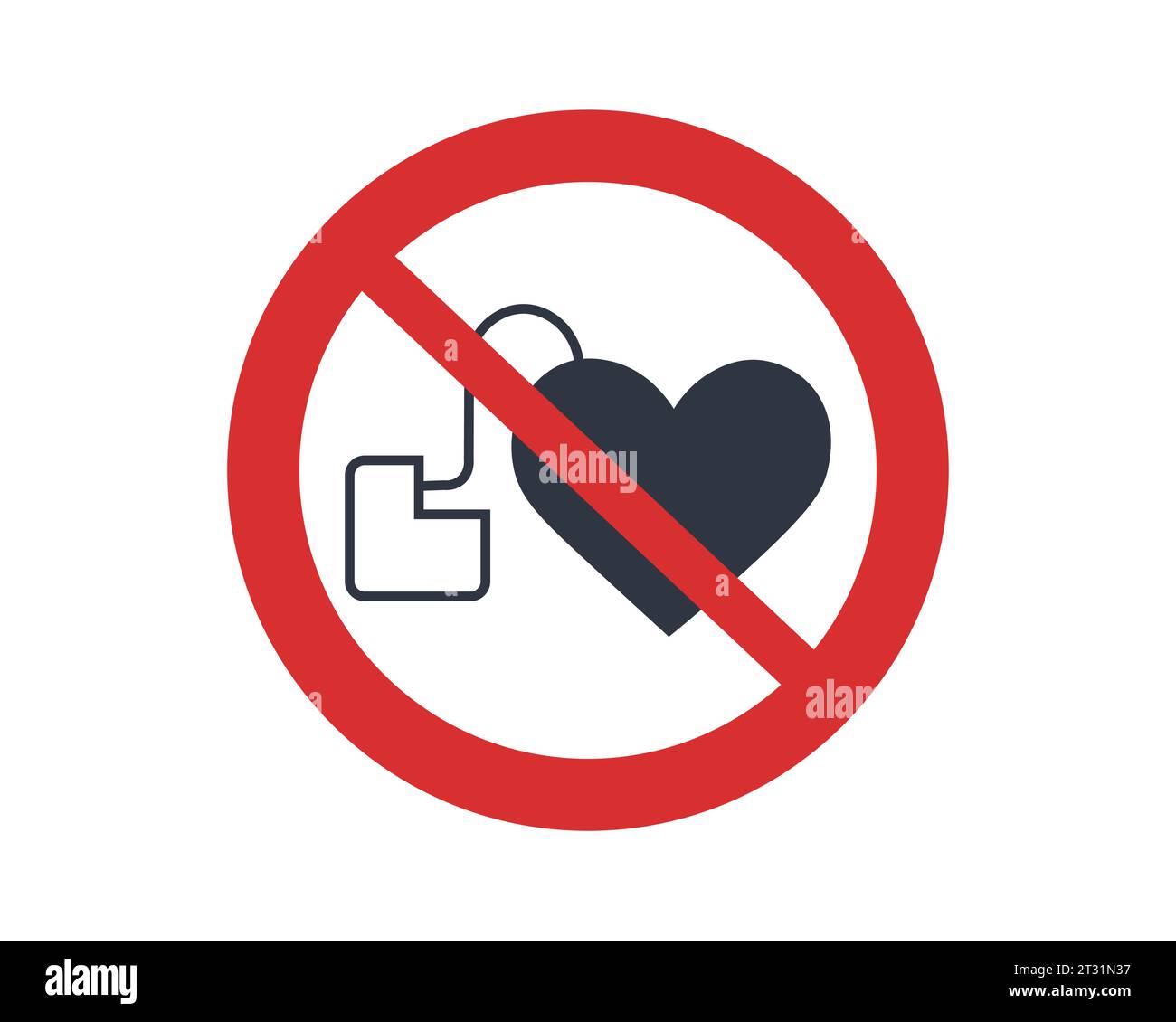 No Cardiac Pacemaker Symbol Stock Vector Image & Art - Alamy