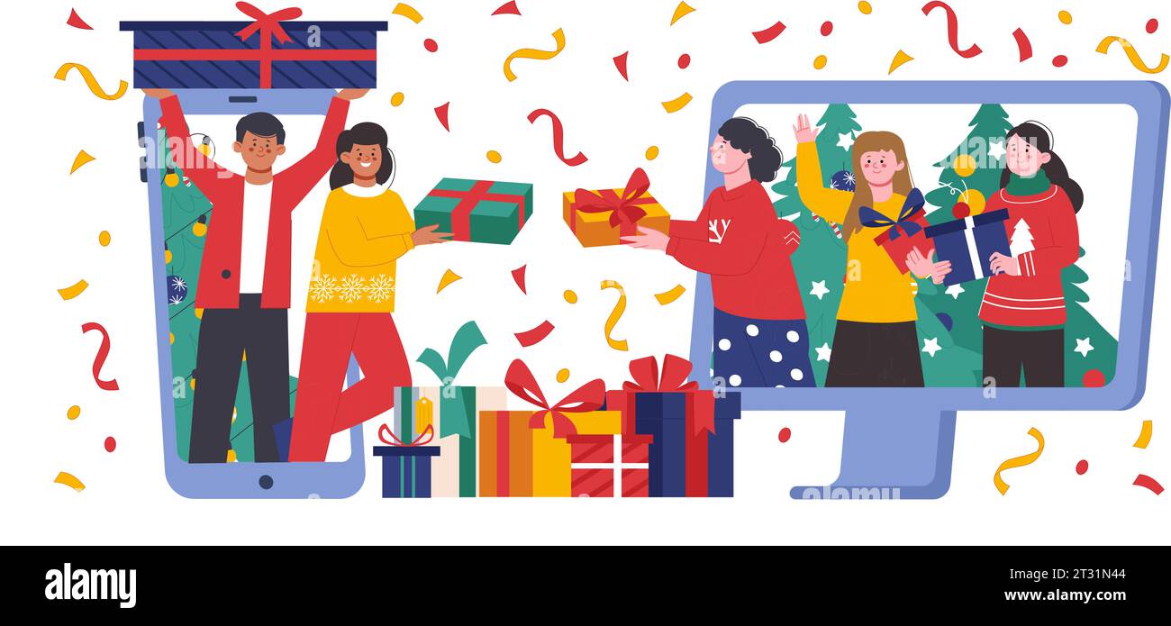 Friendship exchange Stock Vector Images - Alamy