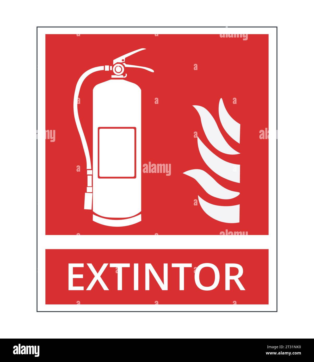 Fire Extinguisher With Fire Symbol Stock Vector Image And Art Alamy