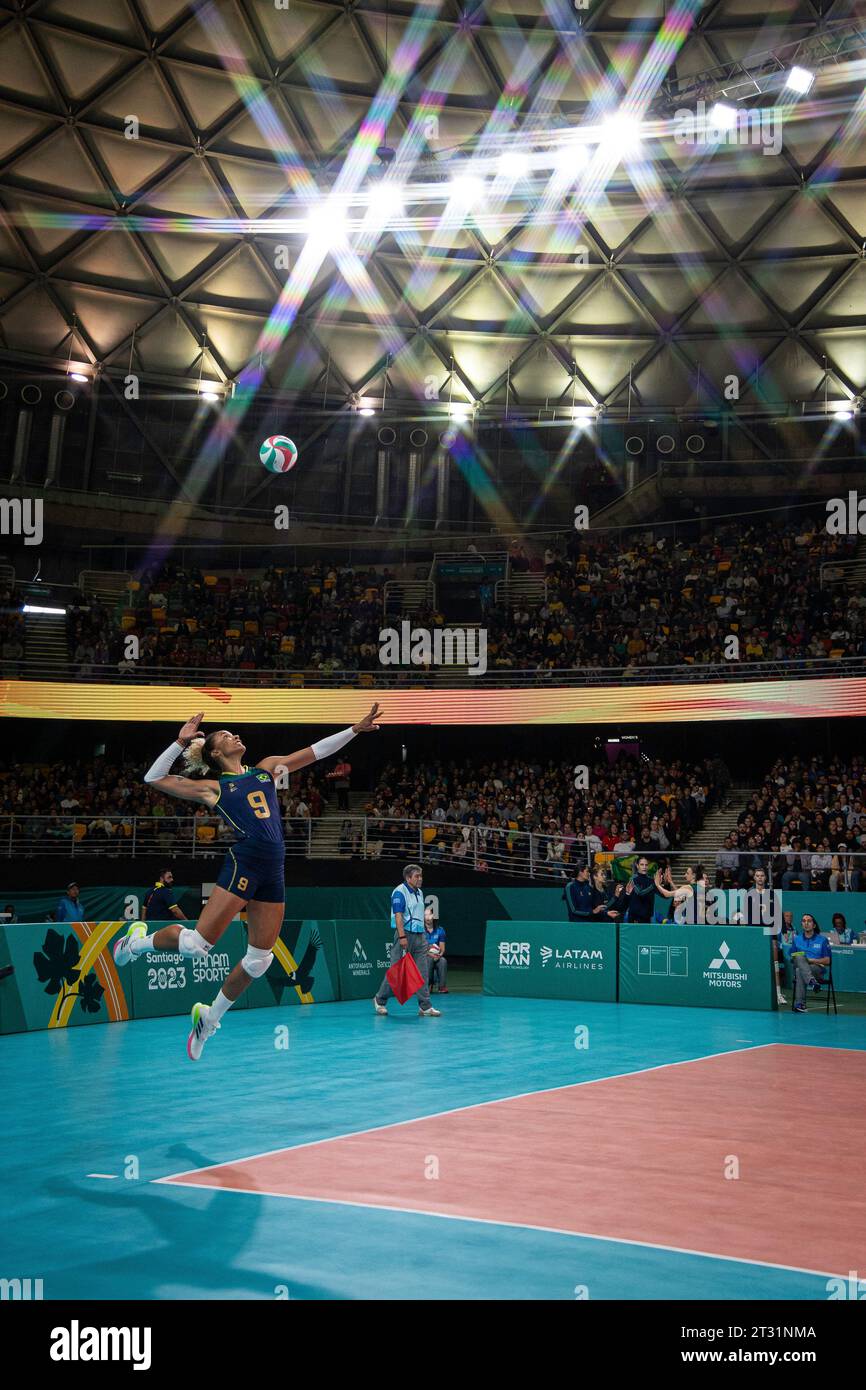 Santiago, Chile. 22nd Oct, 2023. Diving held at the Movistar Arena in ...
