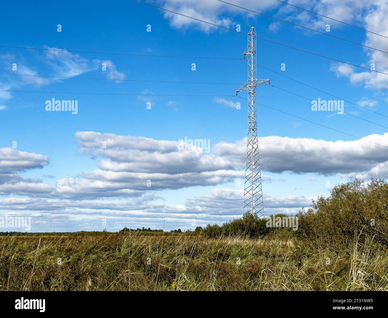 Electricity tower, mast. Electric energy transmission, generation Stock ...