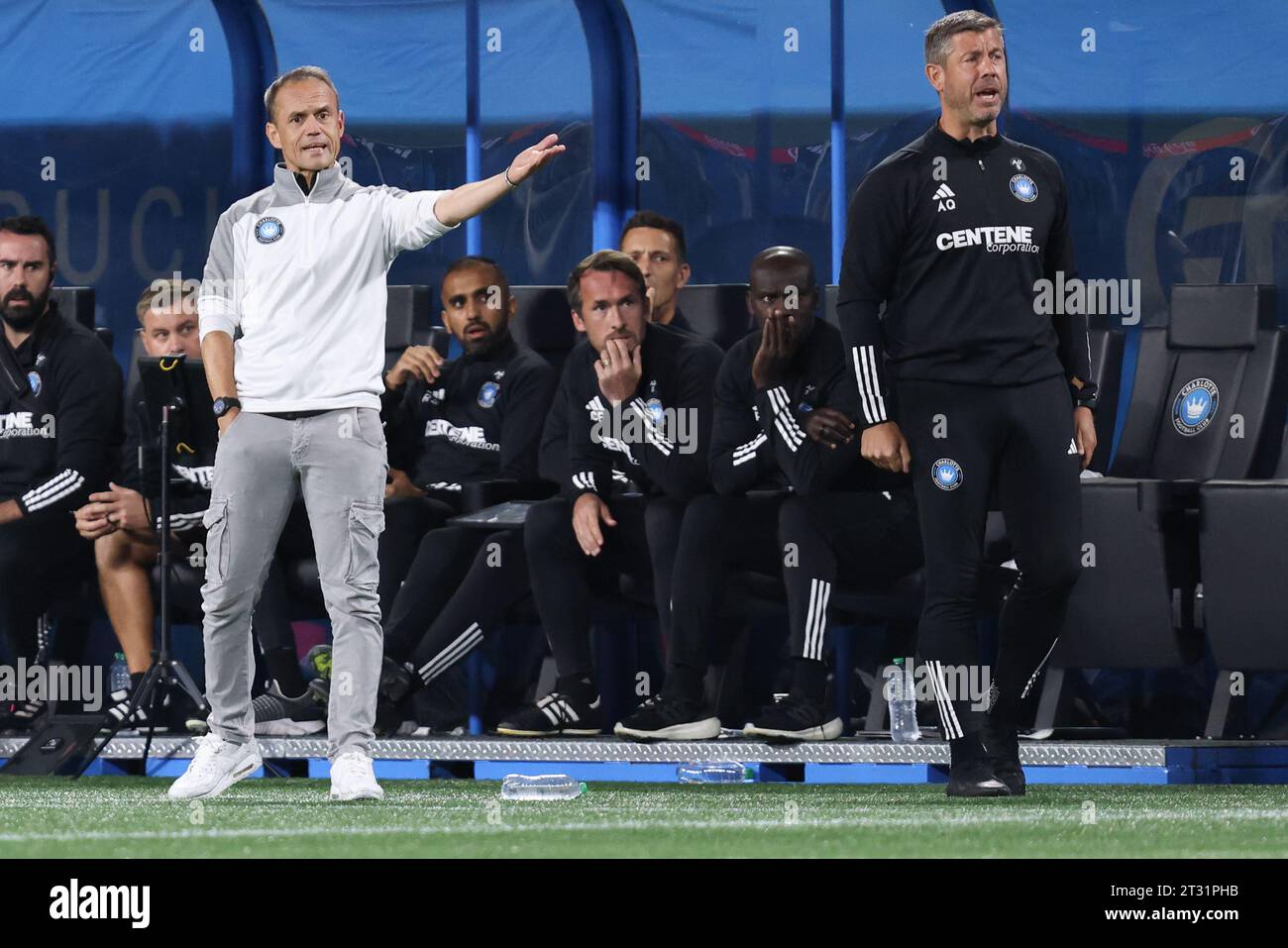 Charlotte, USA. 22nd Oct, 2023. October 21, 2023: Charlotte FC head ...