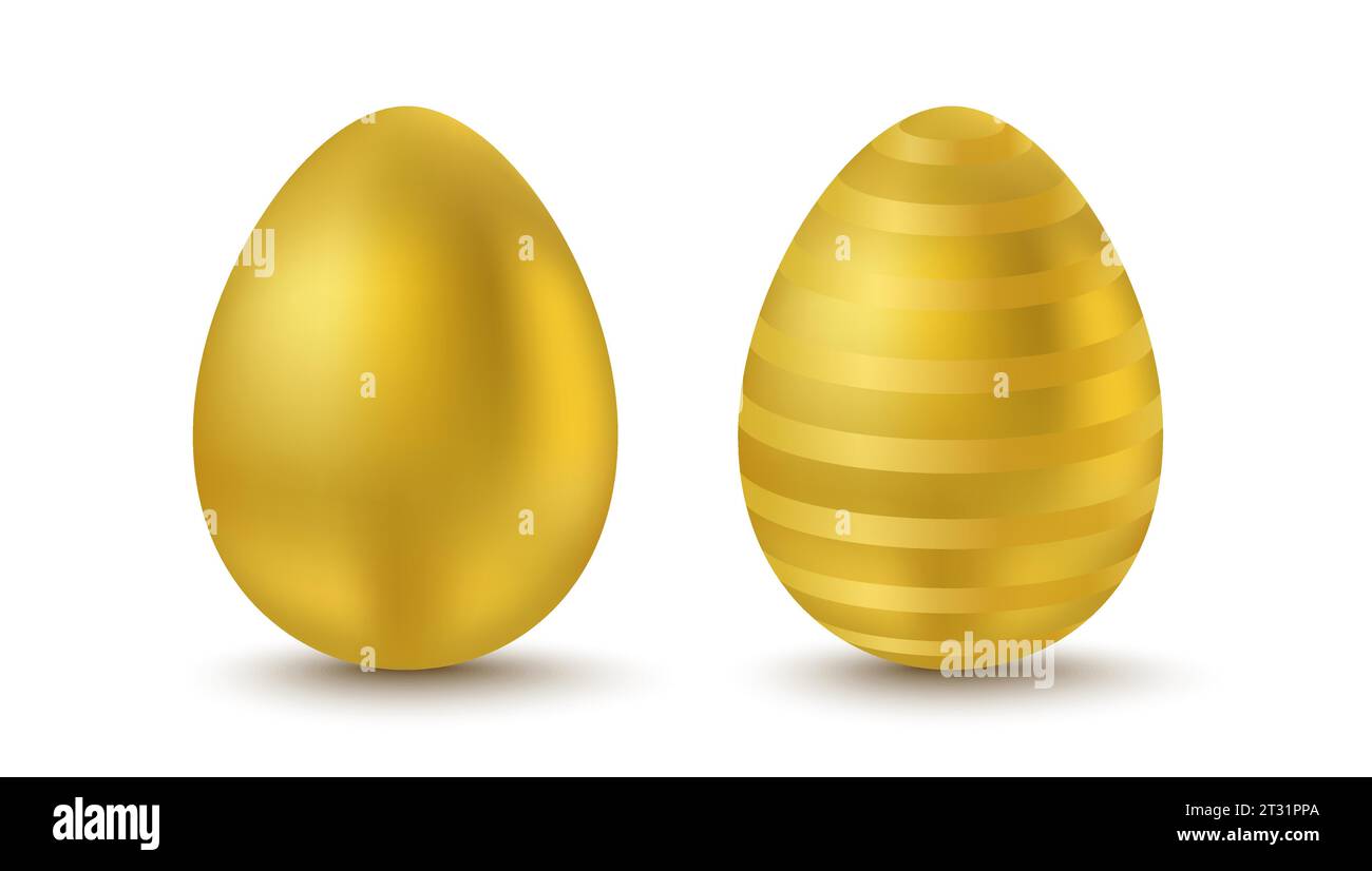 Happy easter golden eggs Stock Vector Images - Alamy