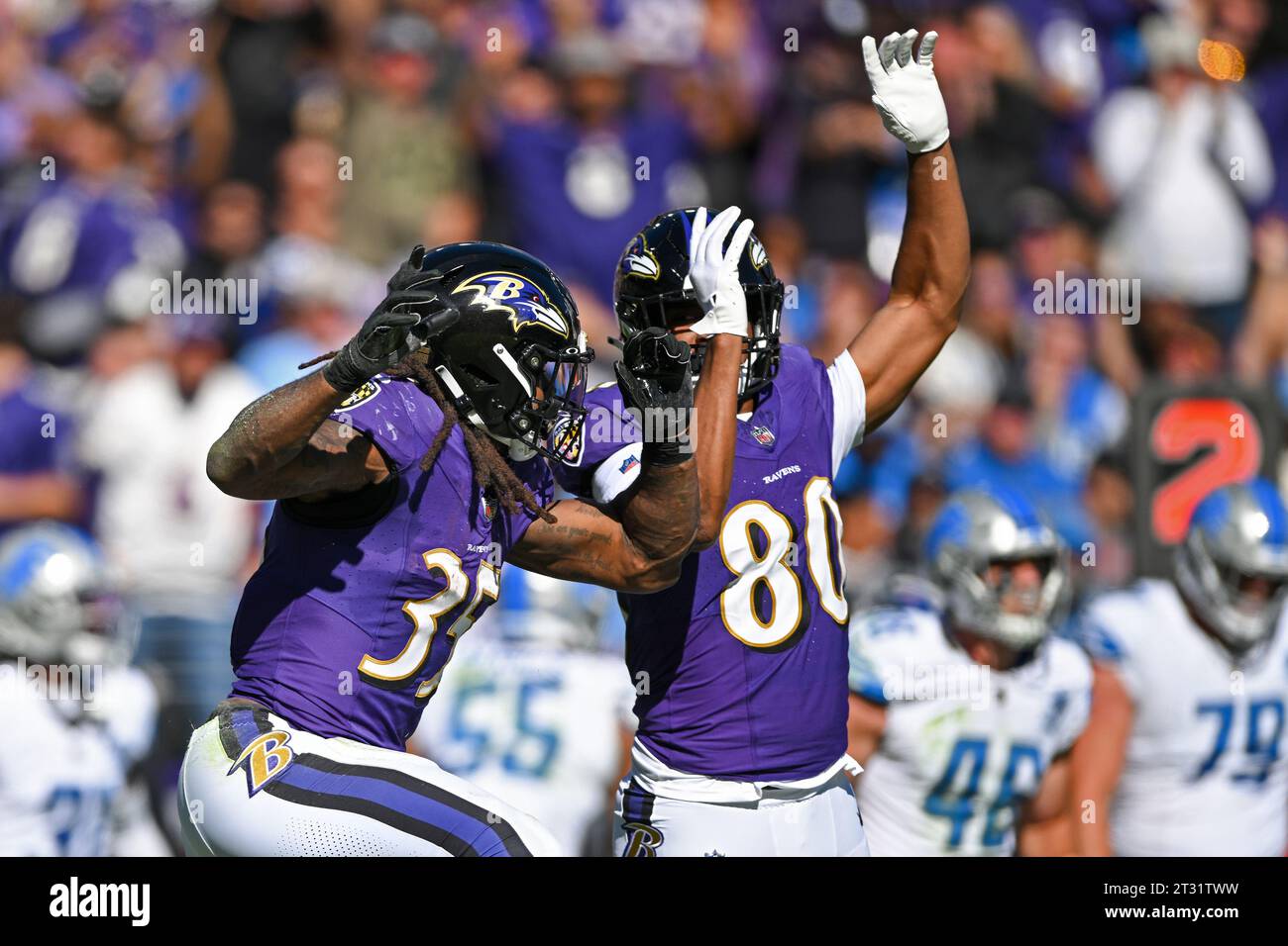 Baltimore, United States. 22nd Oct, 2023. Baltimore Ravens running back ...