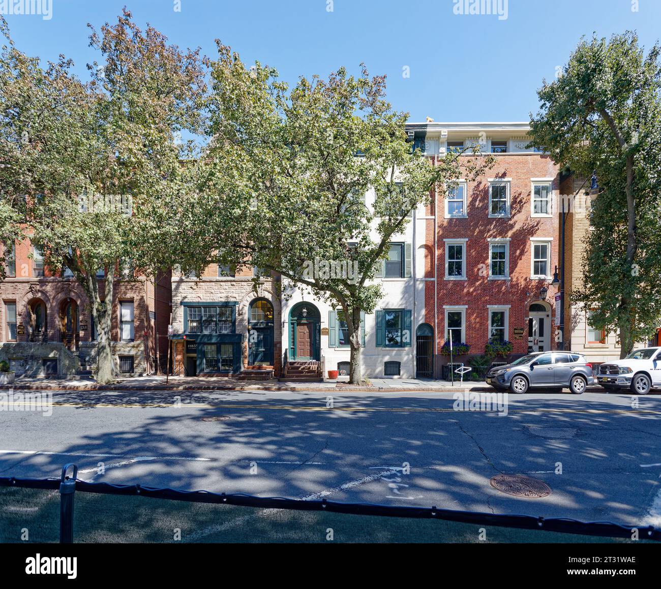 Downtown Trenton: Historic townhouses built 1810-1886, across the ...